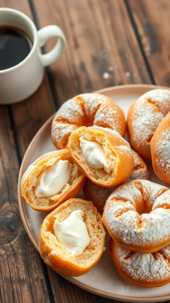 Delicious Cream Filled Donuts Recipe